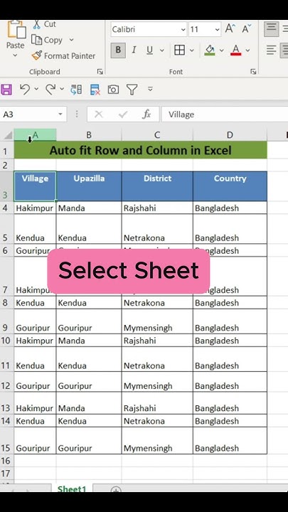 Auto fit column and row in Excel #excel #excelyourself #excelshorts #exceltips #exceltricks ...