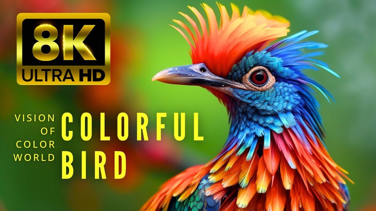 The Most Colorful Birds 8K - Colorful Bird World | Birds And Piano ...