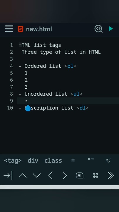 List Tag In Htmlbasichtml Webdevelopment Codingprogrammingbegginershtmlhtmltutorial Youtube 
