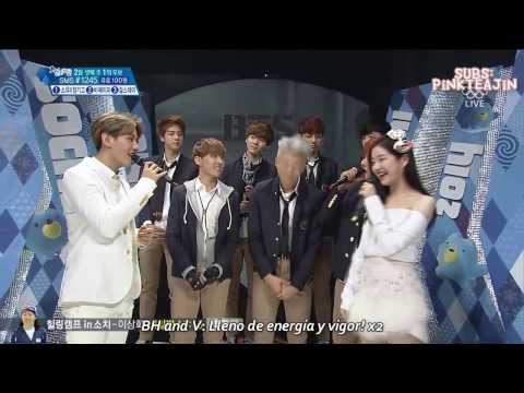 EXO Baekhyun and BTS (방탄소년단) SBS Inkigayo \