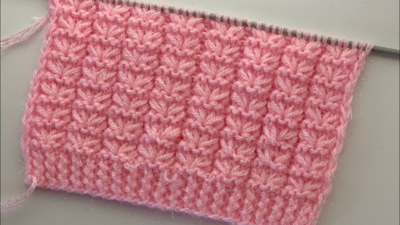 Pretty Knitting Stitch Pattern/Only 4 Rows Repeat - YouTube