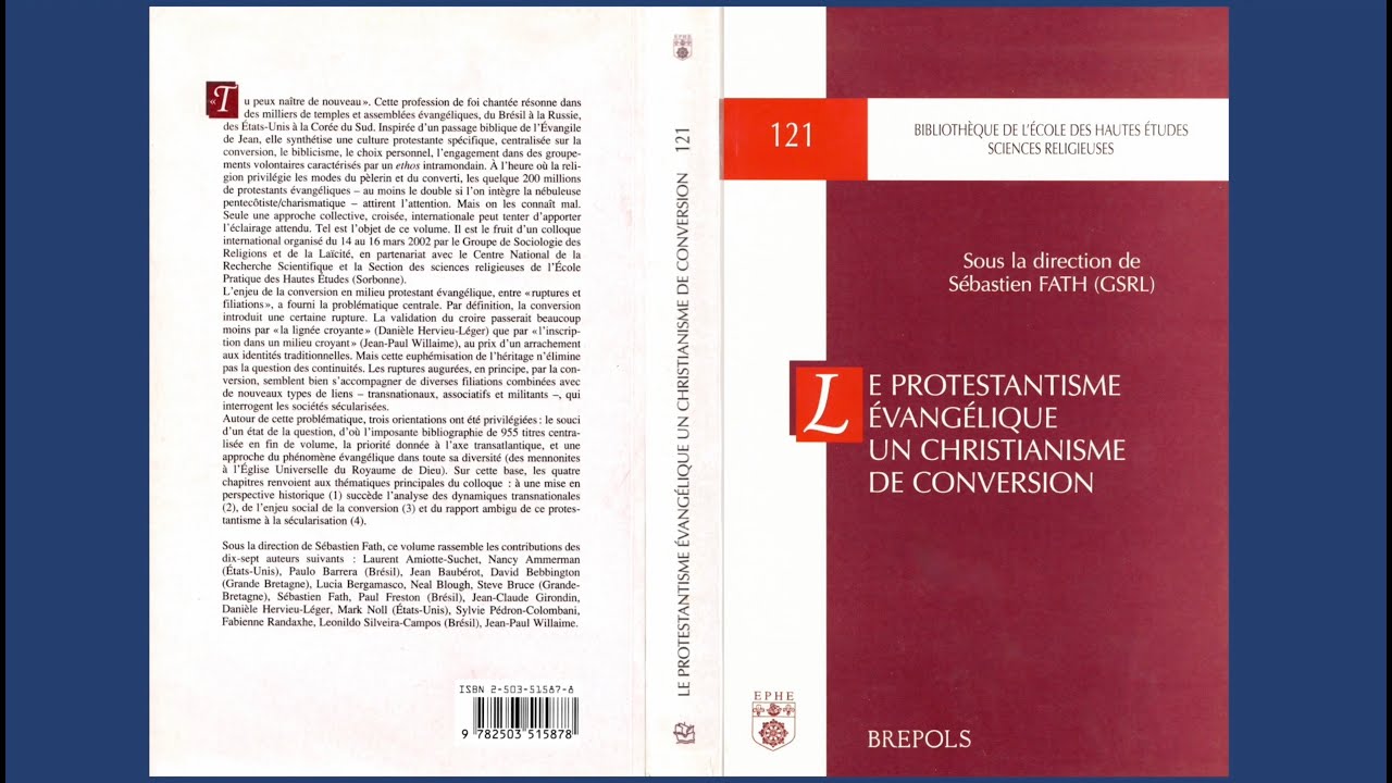 Le protestantisme évangélique, un christianisme de conversion, Brépols ...