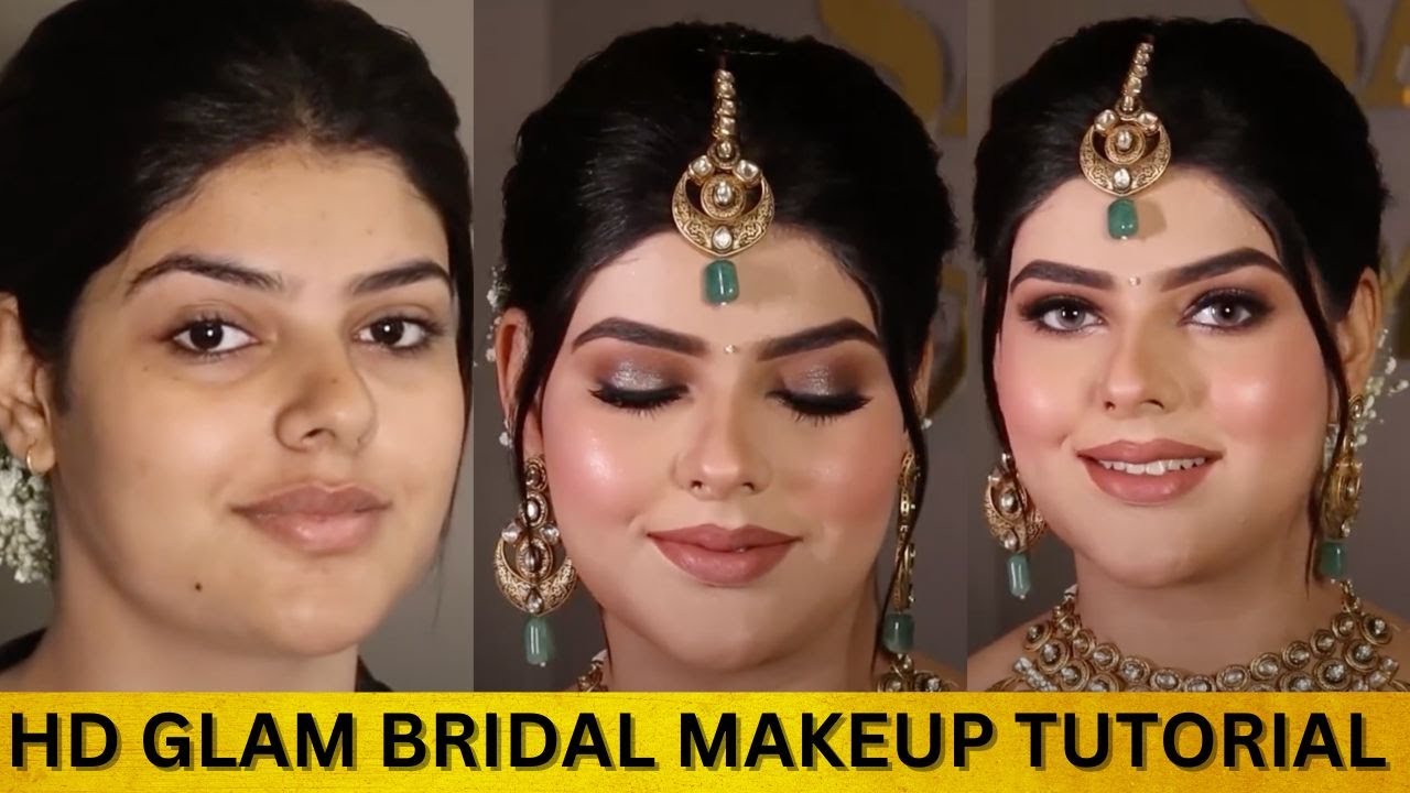 How to do GLOSSY BRIDAL makeup by in simple steps | Step by step Bridal ...