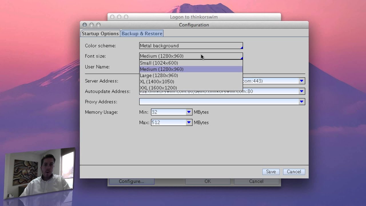 How To Modify Your Thinkorswim Chart Background Colors And Font Size Configuration Youtube