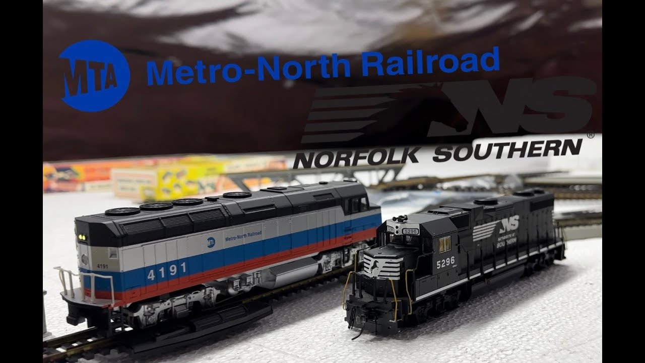 HO Scale Walthers MTA F40PH // MTH Norfolk Southern GP38-2 DCC ...