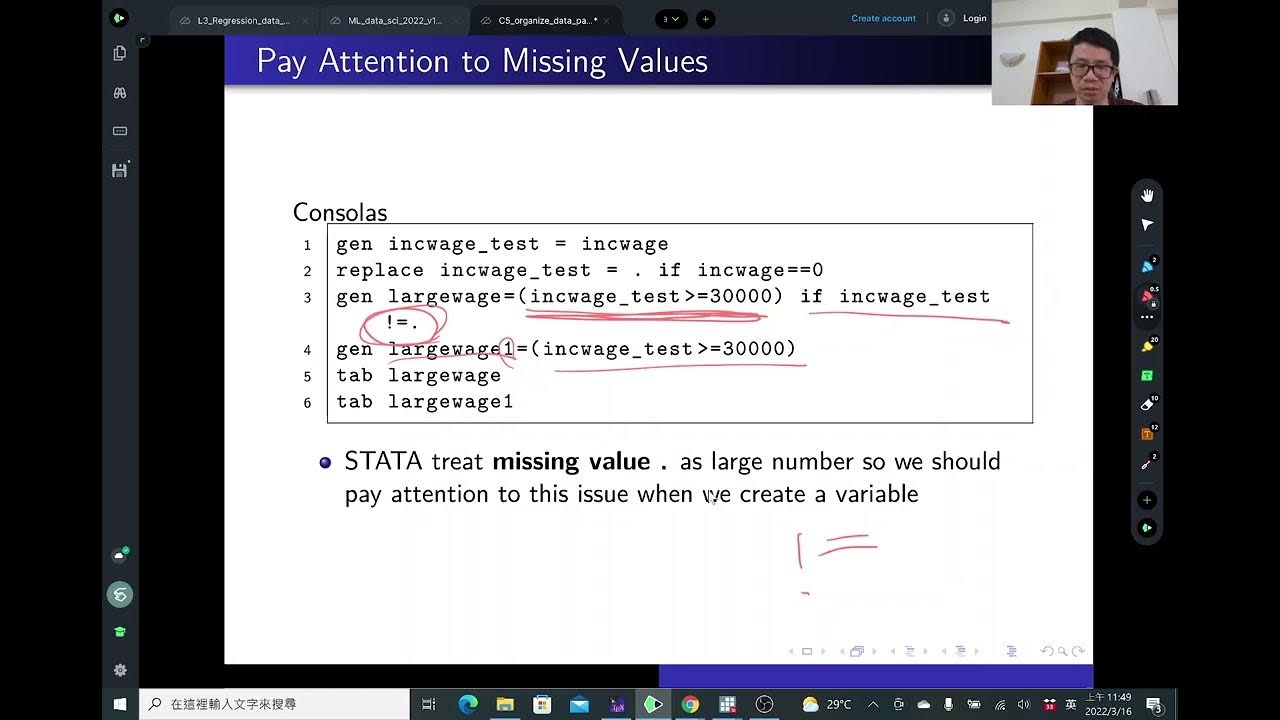 STATA Class 4-2: missing value - YouTube