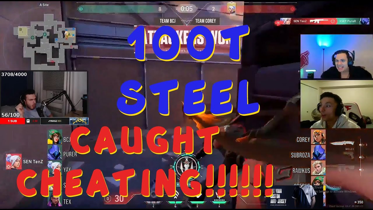 100T STEEL CAUGHT CHEATING!! - TARIK REACTS TO TENZ - VALORANT ...