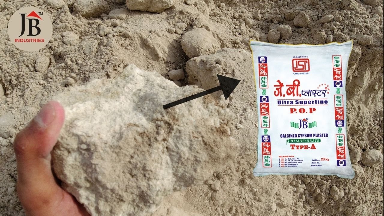 Amazing Plaster of Paris manufacturing process | How P.O.P is made ...