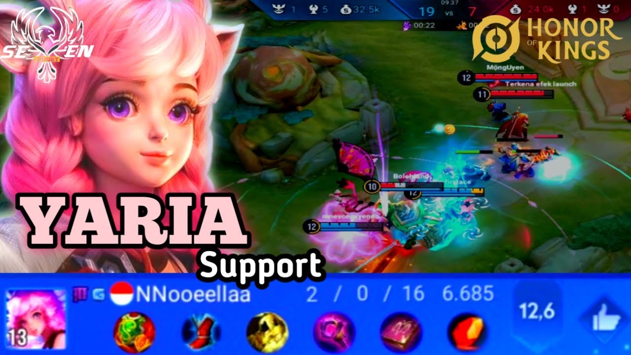Solo Rank Yaria gameplay Honor Of Kings | Ladies User | Support User ...