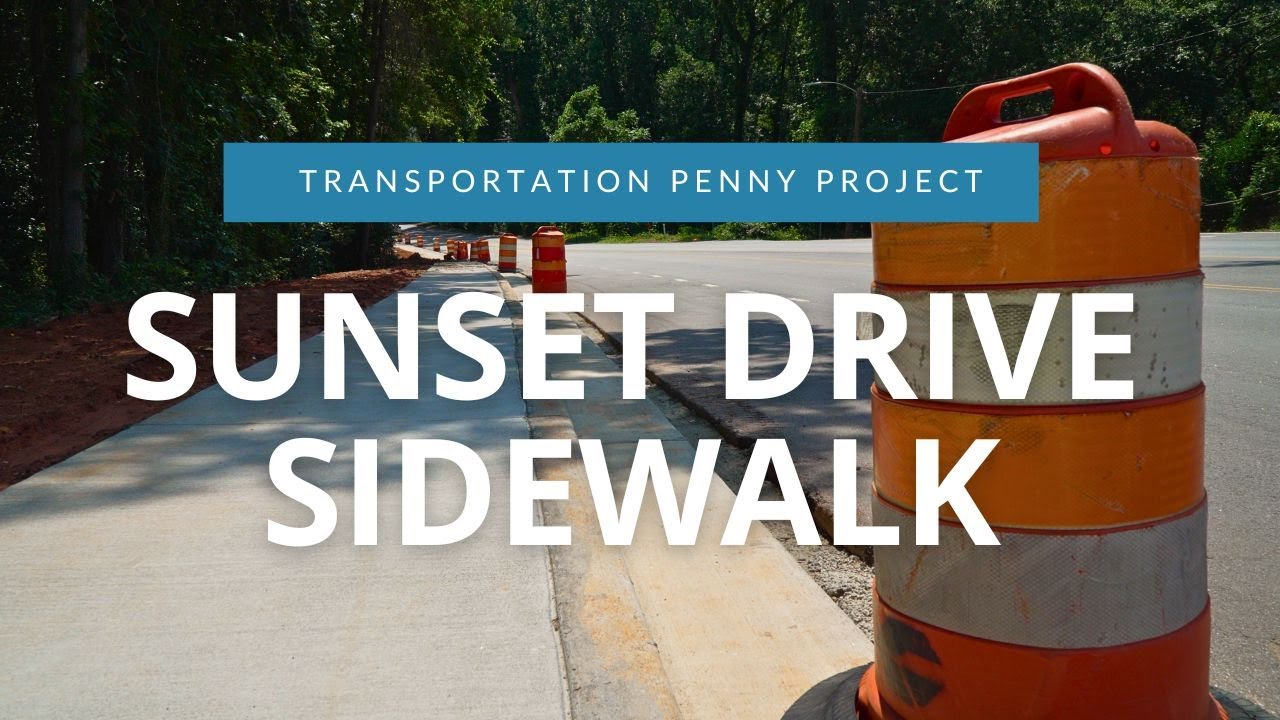 Sunset Drive Sidewalk Completed - YouTube