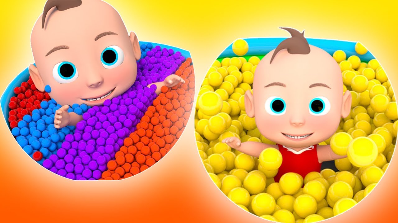 Learn Colors with Baby and Balls - Mixer Truck Filling Balls to Water ...