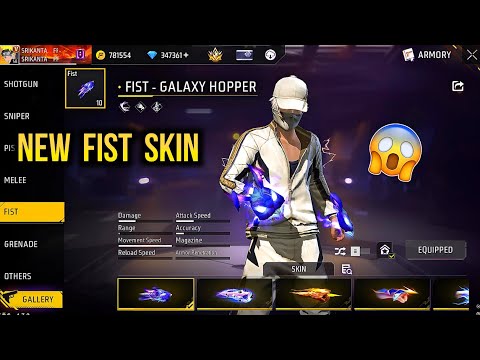 New Fist Skin Free Fire | Galaxy Hopper Fist Skin Gameplay | New Bunny Fist Faded Wheel Spin 
