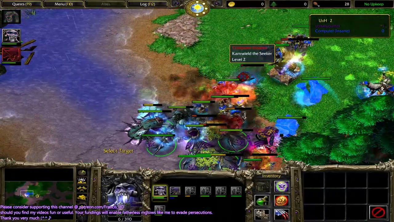 war3 undead vs human micro training hard some progress - YouTube