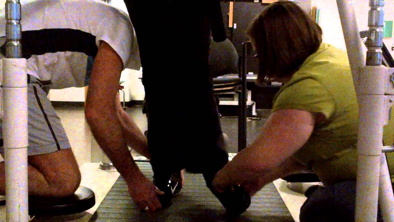 Assisted walking body weight support treadmill - YouTube