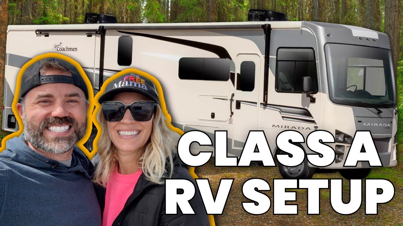Our Class A RV Set Up! - YouTube