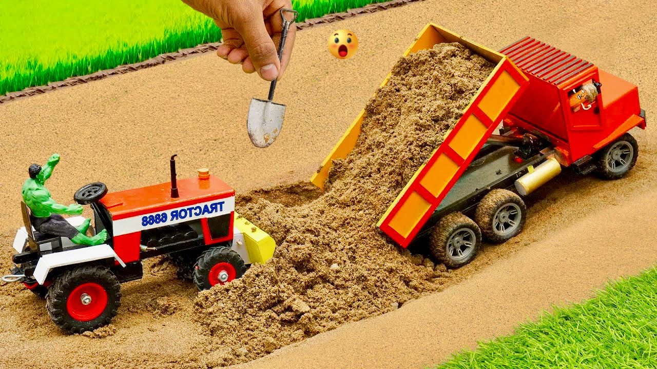 Diy mini truck trolley sand loading science project | Diy tractor ...