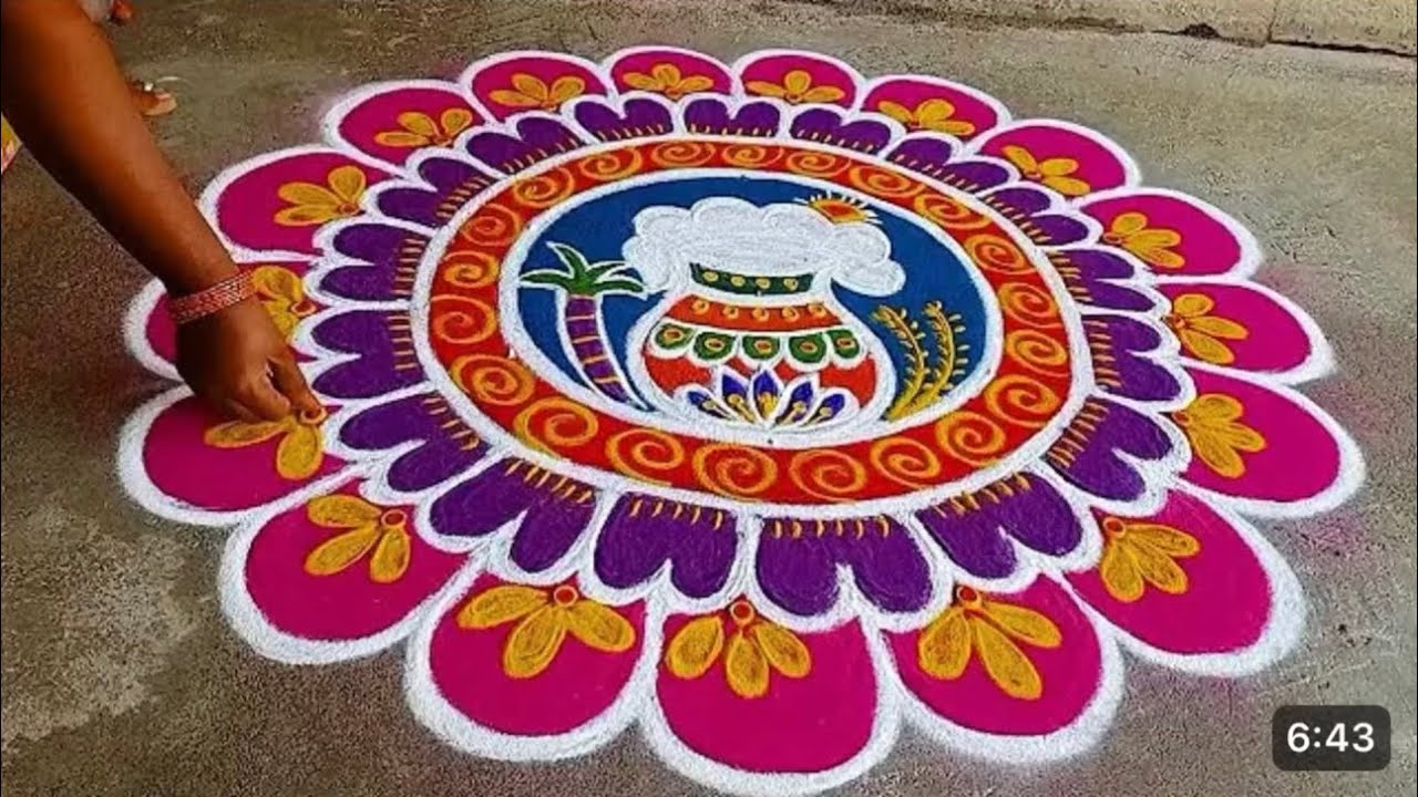 sankranthi muggulu 2025 || Pongal rangoli : designs 2025/sankranti ...