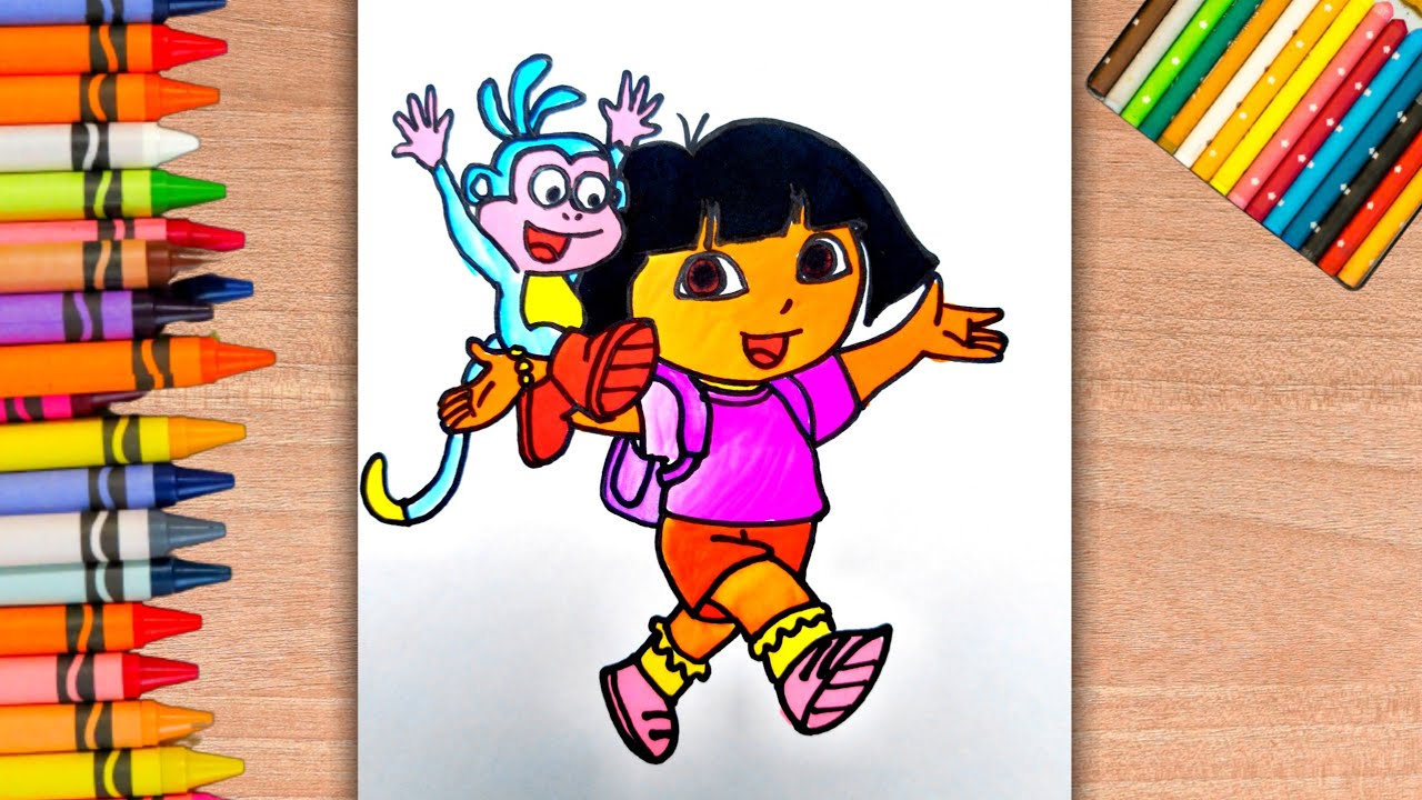 How to draw Dora and the explorer ll - YouTube