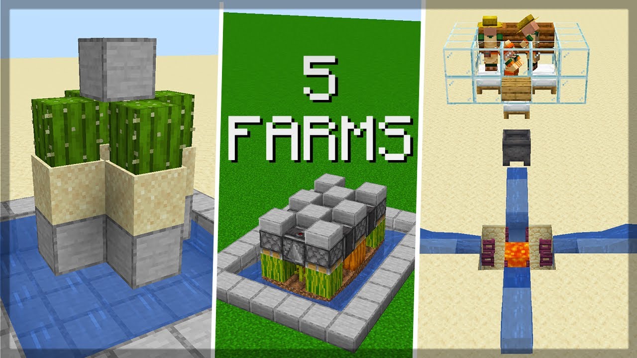 🔥 5 FARMS QUE VOCÊ PRECISA NO MINECRAFT - Survival 1.16 - YouTube