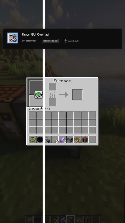 Minecraft Fancy: GUI Overhaul Mod #shorts - YouTube