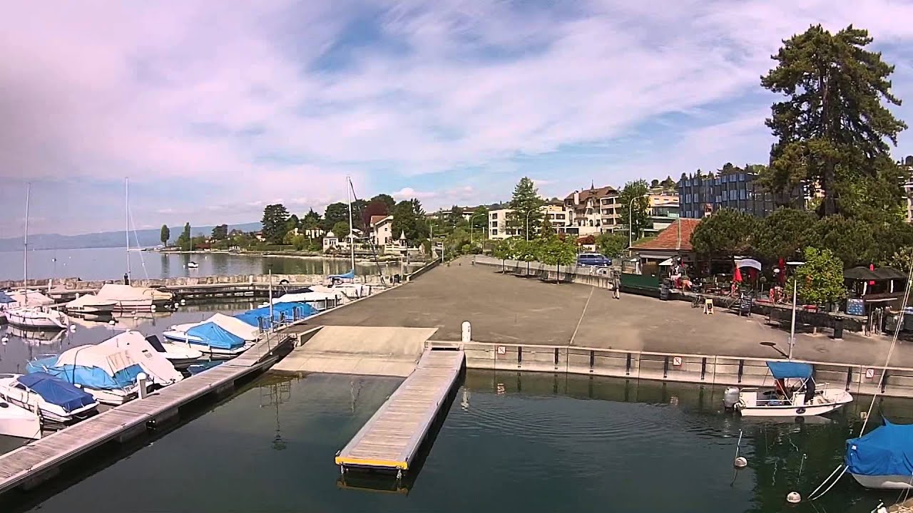 Promenade dans le port de Lutry - YouTube