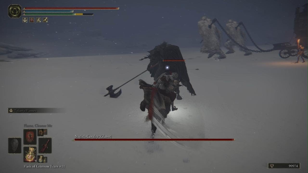 ELDEN RING: Night's Cavalry (Glaive) & (Flail) Boss Felled - YouTube