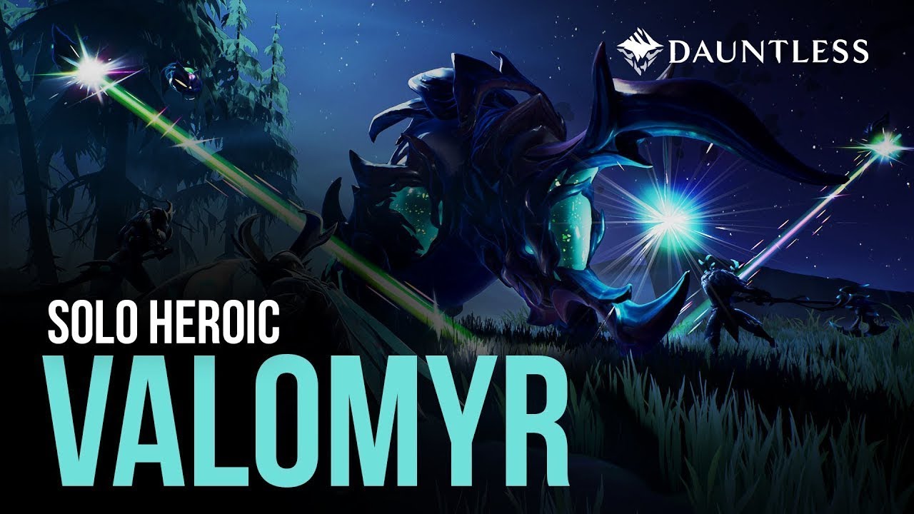 Dauntless | Valomyr Heroic Solo taking less than 100 Damage - YouTube