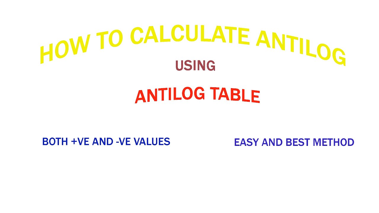 HOW TO FIND ANTILOG VALUE USING ANTILOG TABLE - YouTube