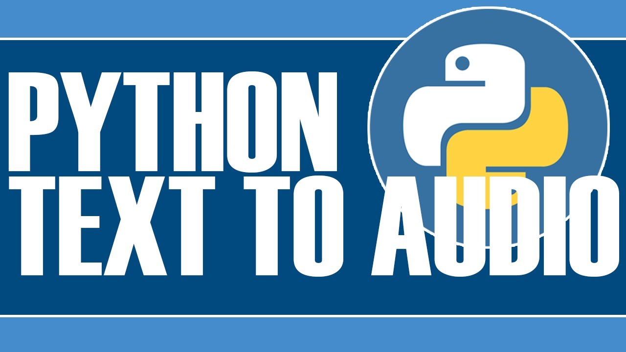 TEXT TO AUDIO IN PYTHON YouTube text-to-audio-in-python-youtube