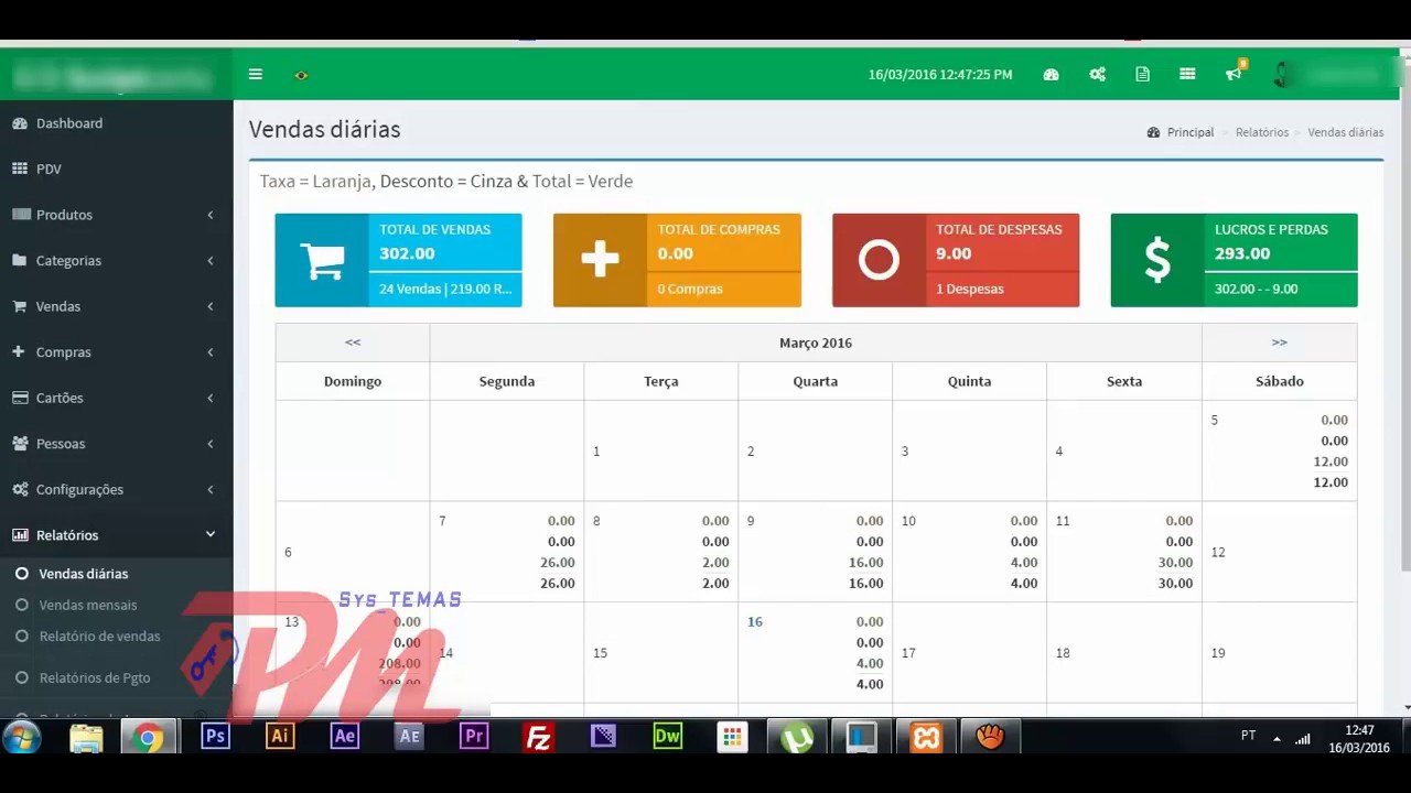 Pdv Controle De Estoque C Financeiro E Vendas Script Php Youtube