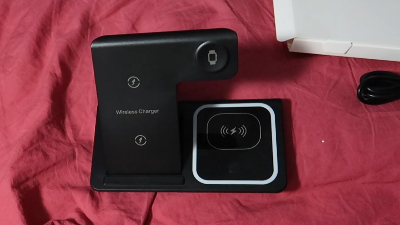 Foldable 3 in 1 Wireless Charging Station From Temu Unboxing - YouTube