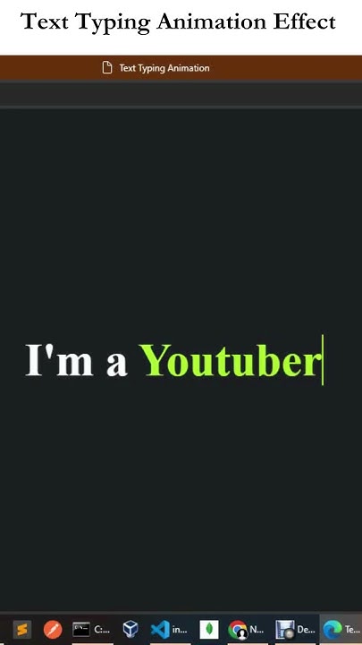 Text Animation Effect Using Html ,Css And Javascript - YouTube
