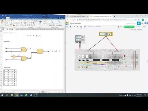 Boolean Expression Implementation in Tinkercad - YouTube
