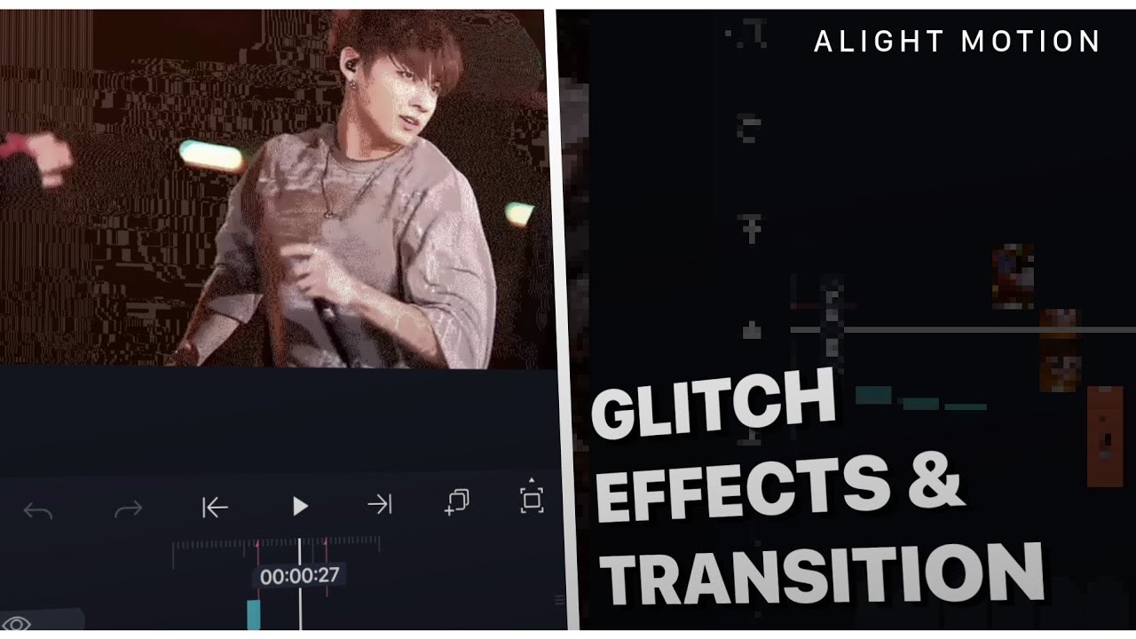 glitch effects and transition tutorial | alight motion - YouTube