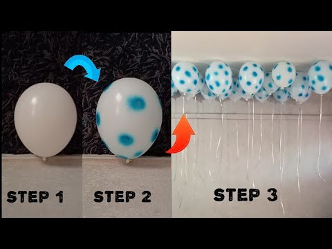 How to stick balloons on wall/ how to stick balloons on ceiling without ...