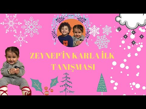 أول لقاء مع الثلج ZEYNEP NUR KARLA TANIŞIYOR👋 🎅🏼 FIRST MEET WITH KAR أول لقاء مع كار