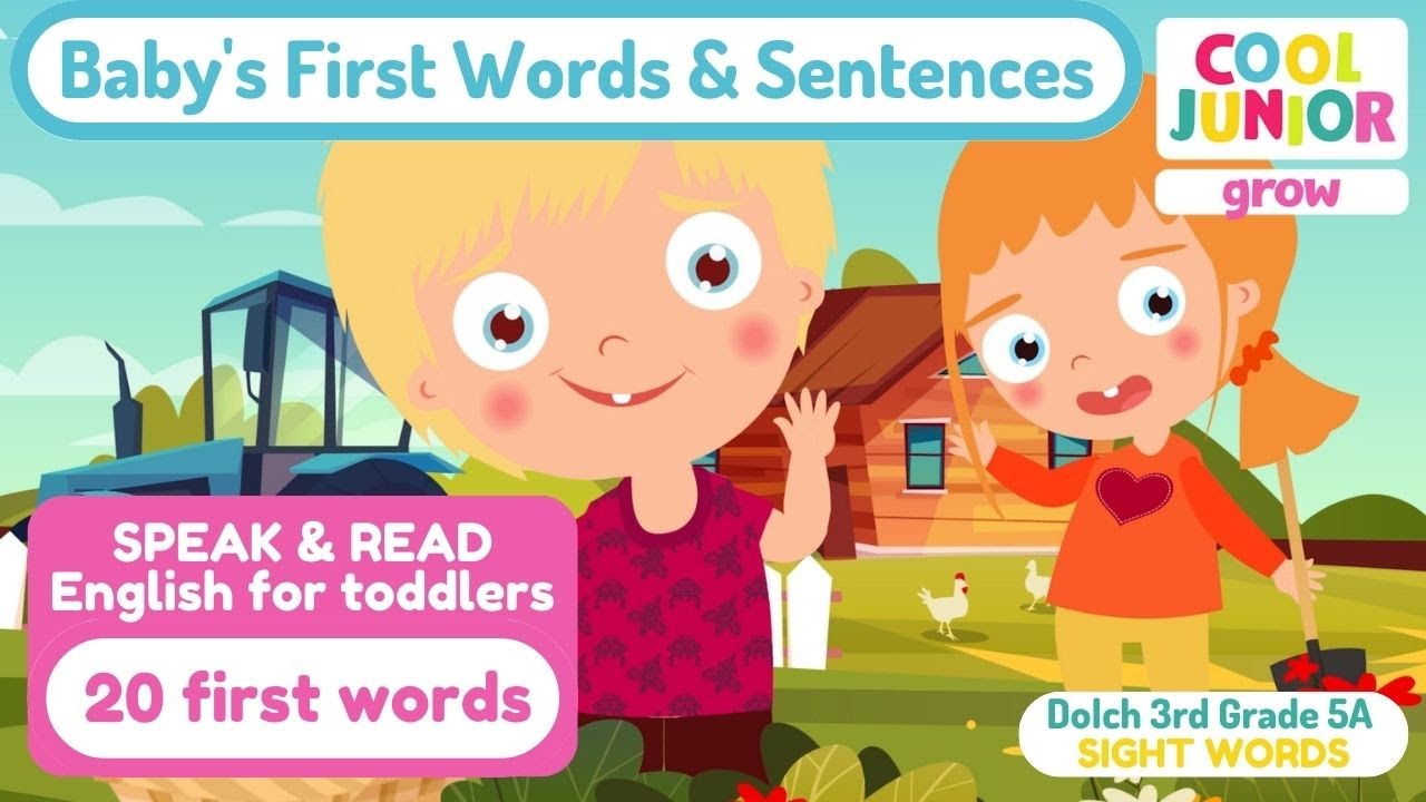 Babies First Words & Phrases in English | Toddler Learning Videos ...
