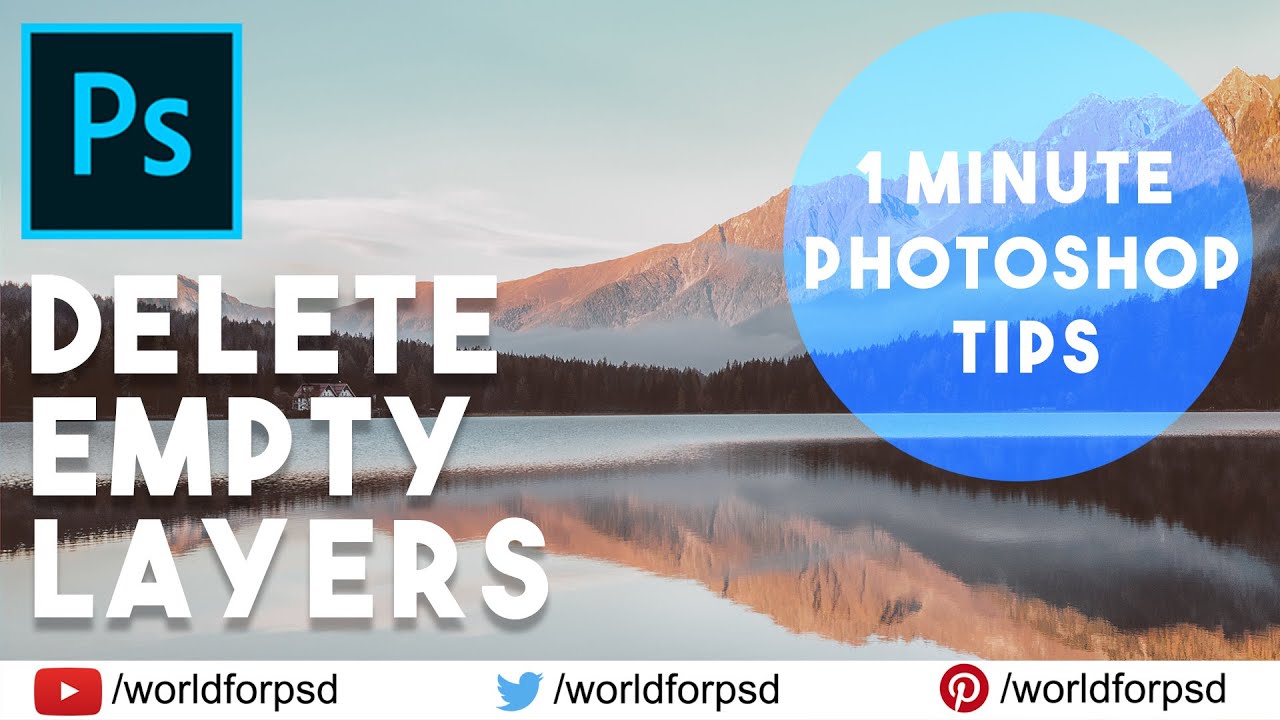 How to DELETE EMPTY LAYERS in Photoshop CS6, CC | Photoshop Tutorial - YouTube