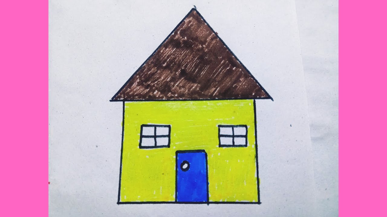 How to draw a cute house | new drawing house 2023 easy with pencil and ...