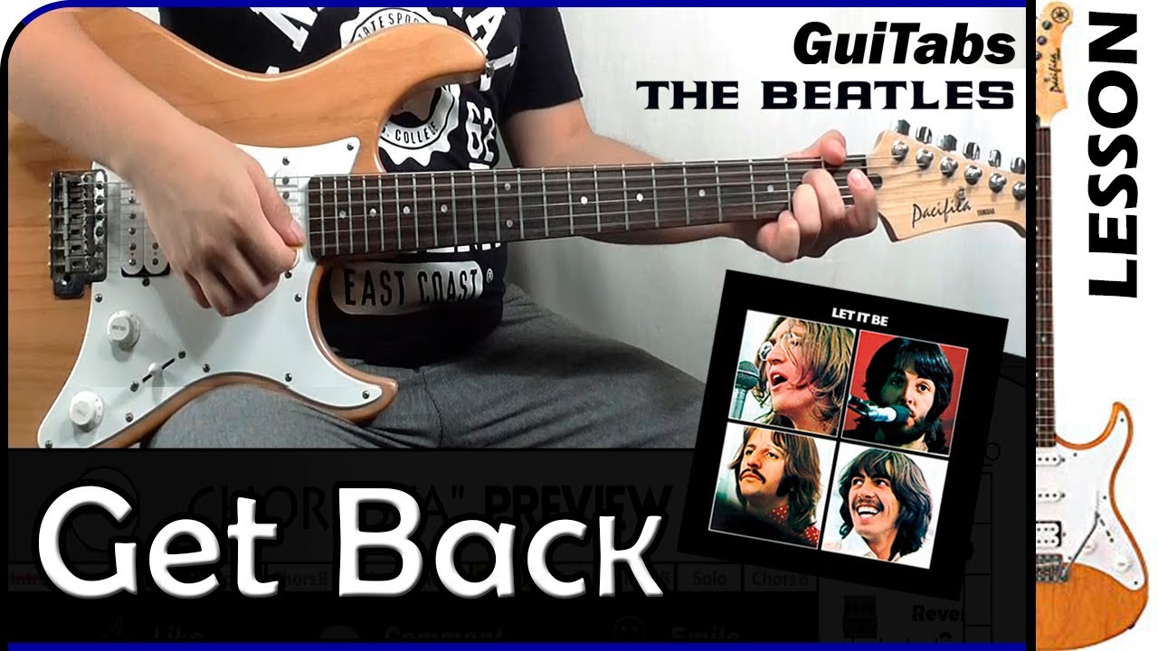 How to play GET BACK 🚶 - The Beatles / GUITAR Lesson 🎸 / GuiTabs #178 A ...
