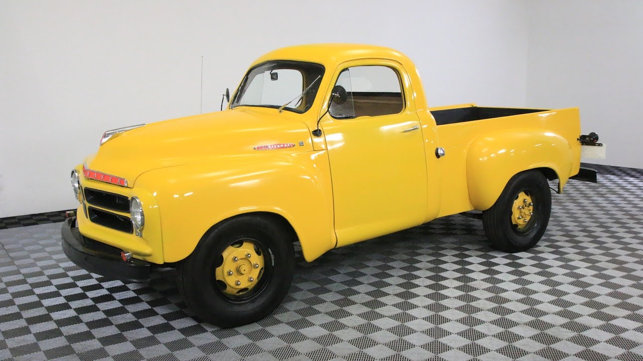 1955 STUDEBAKER PICKUP YELLOW - YouTube