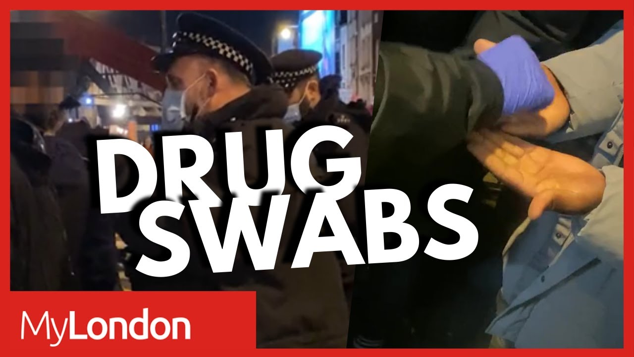 Met Police conduct 'random drug swabs' in Shoreditch - YouTube