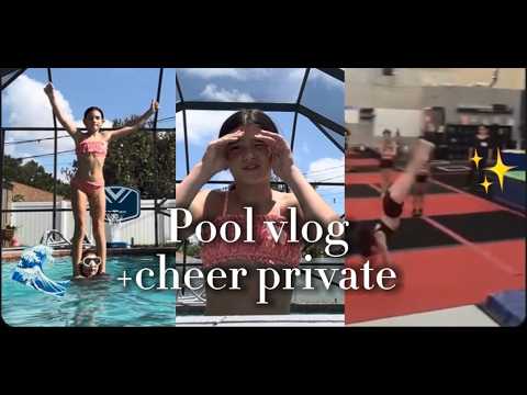 Pool vlog +cheer private✨🌊￼