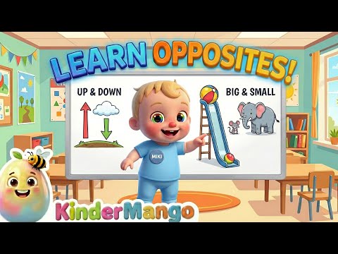 🌈 Baby Miki Learns Opposites! | Up & Down ⬆️⬇️ | Big & Small 🐘🐭 | Kids Learning Song 🎵
