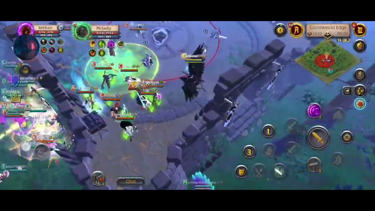 Infernal scythe / 8 UTC smallscale / vs maldito and All the villains / Albion Mobile - YouTube