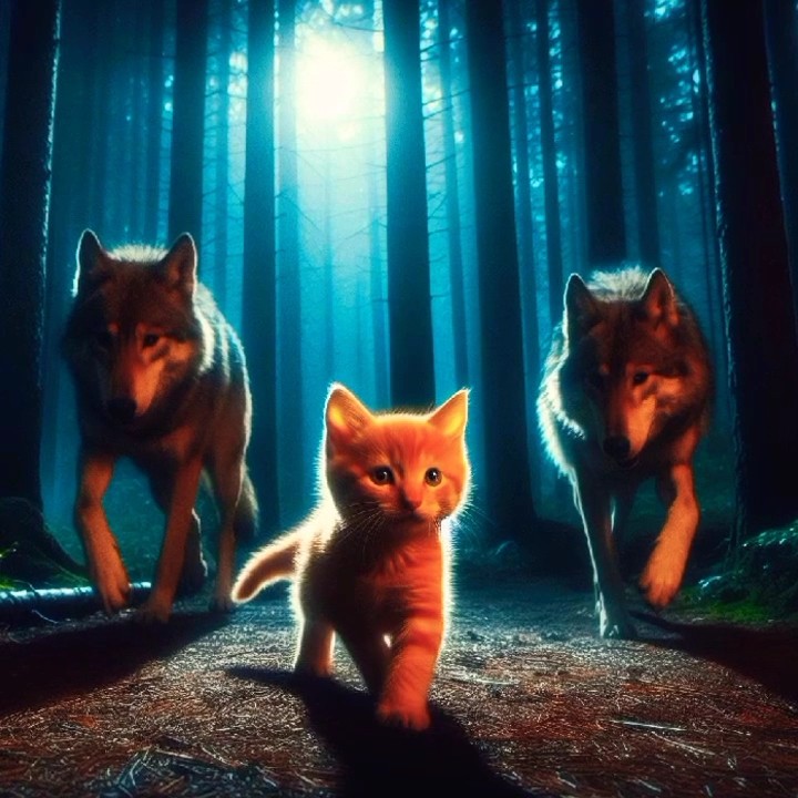 Running through the jungle with the wolves to get to you 🧡 #cat #kitten ...