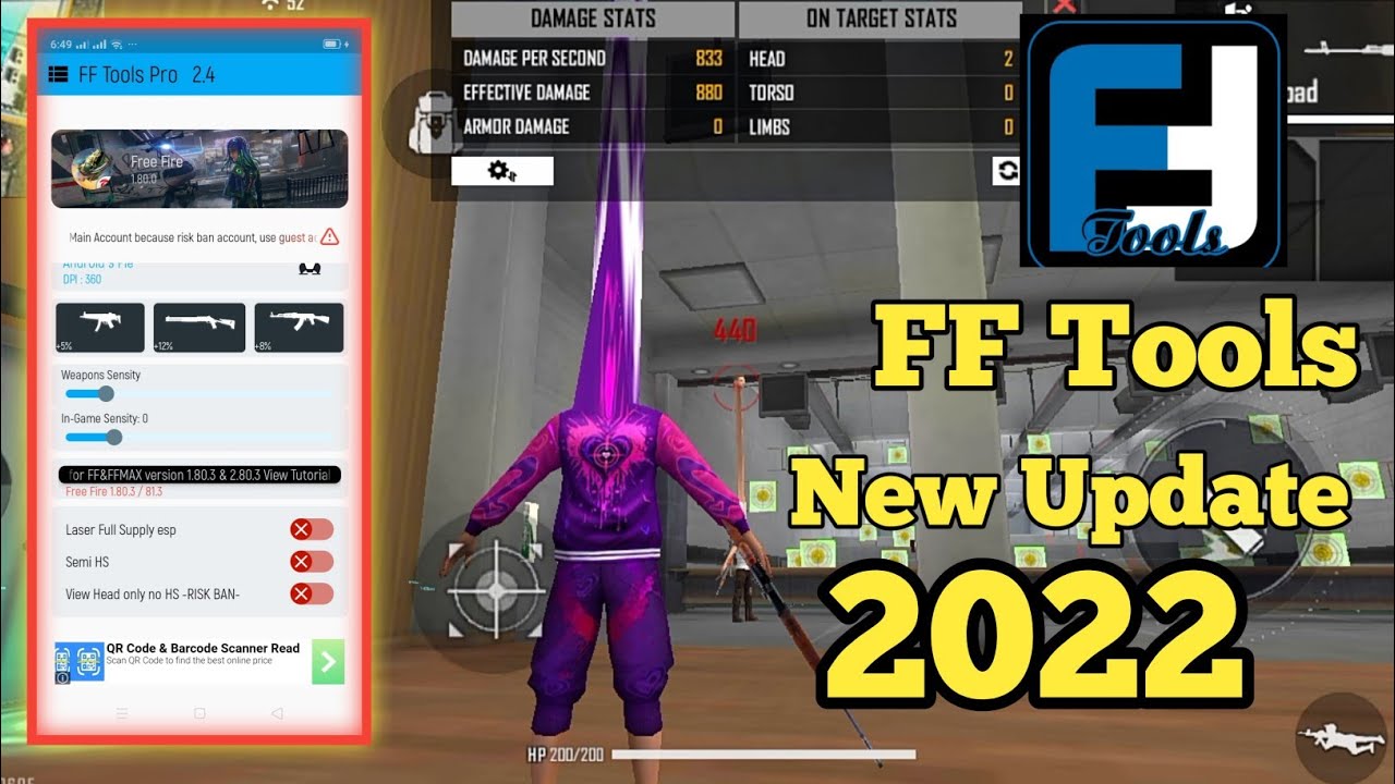 FF Tools New Update 2022 | FF Tools Pro Location Hack & Auto Headshot ...