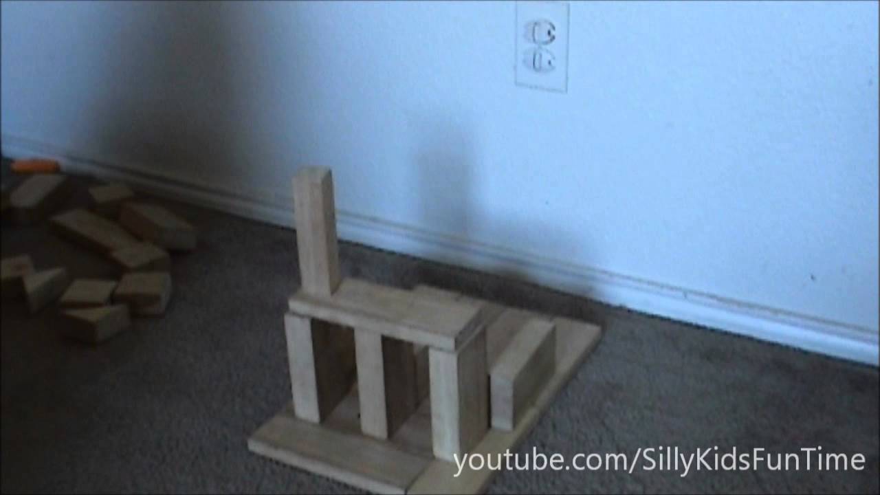 Building Blocks and Knocking Them Down - YouTube