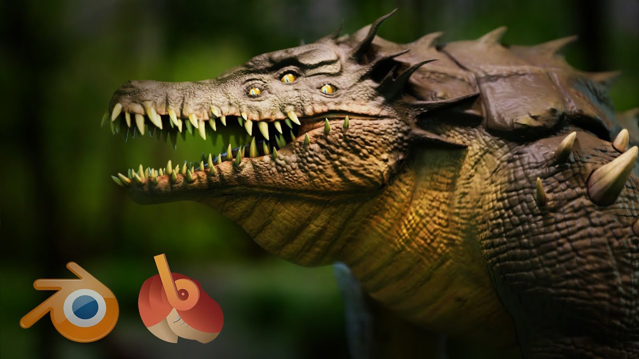 Crocorilla / Game-asset Creature model - YouTube