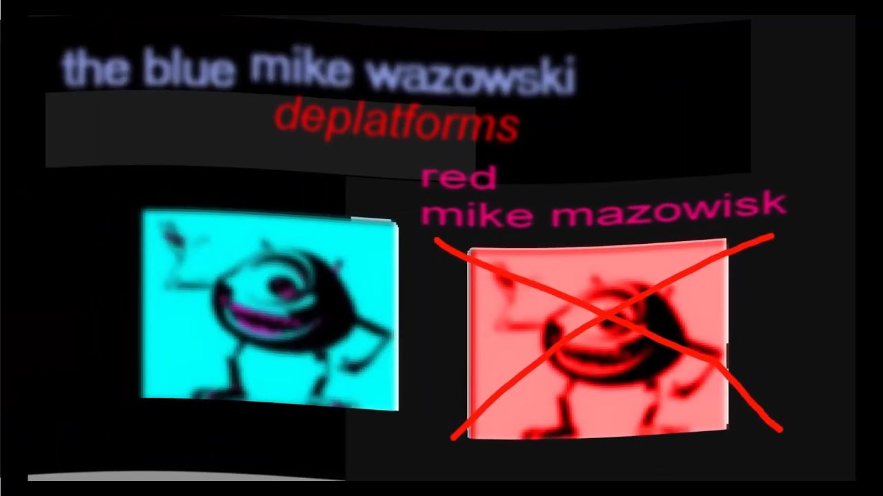 the blue mike wazowski deplatforms red mike wazowski (2023) - YouTube